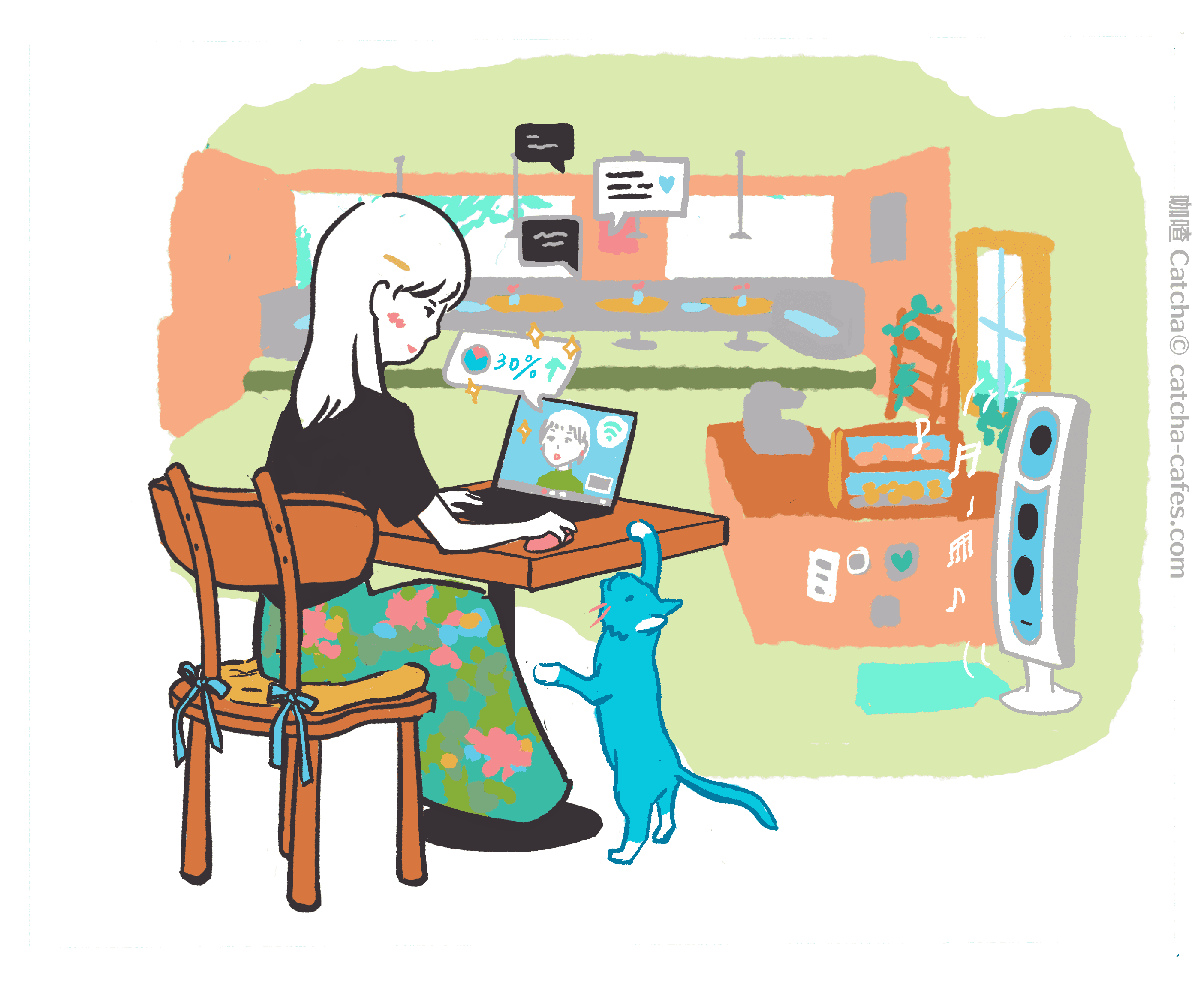 咖喳 Catcha | JIN Cafe(錦咖啡) | 推薦一家適合工作的咖啡廳，不限時、插座位置少、WIFI 普通